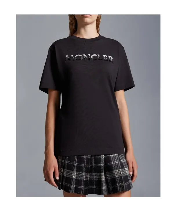 Moncler Logo Embellished Crewneck T-shirt