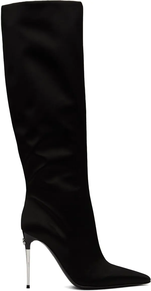 Dolce & Gabbana Dolce Gabbana Pointed Toe Satin Boots