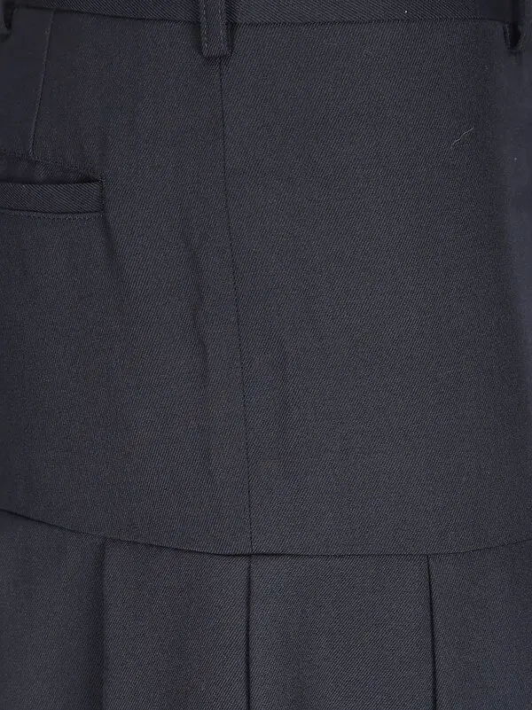 Comme Des Garçons Wide Leg Pleated Trousers