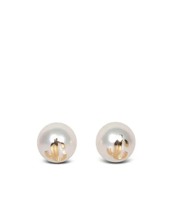 JIMMY CHOO Pearl Stud Earrings - Metallic