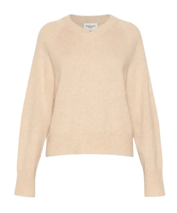 Max Mara Wkdpadre V-neck Knitted Jumper - Beige