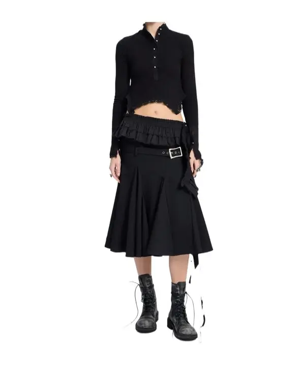 ANN DEMEULEMEESTER Nacine Serafino Lace-trim Cropped Top