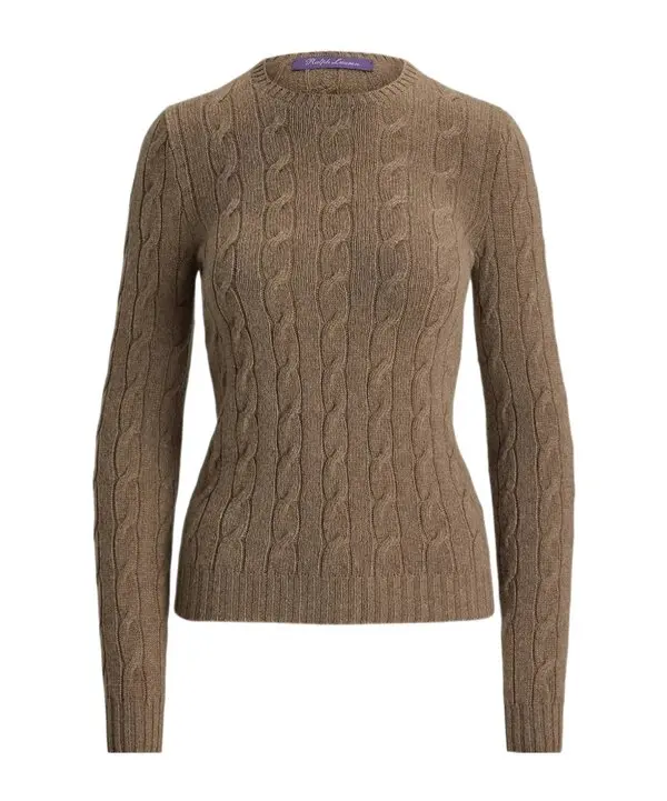 Ralph Lauren Cable-knit Cashmere Sweater - Light Brown