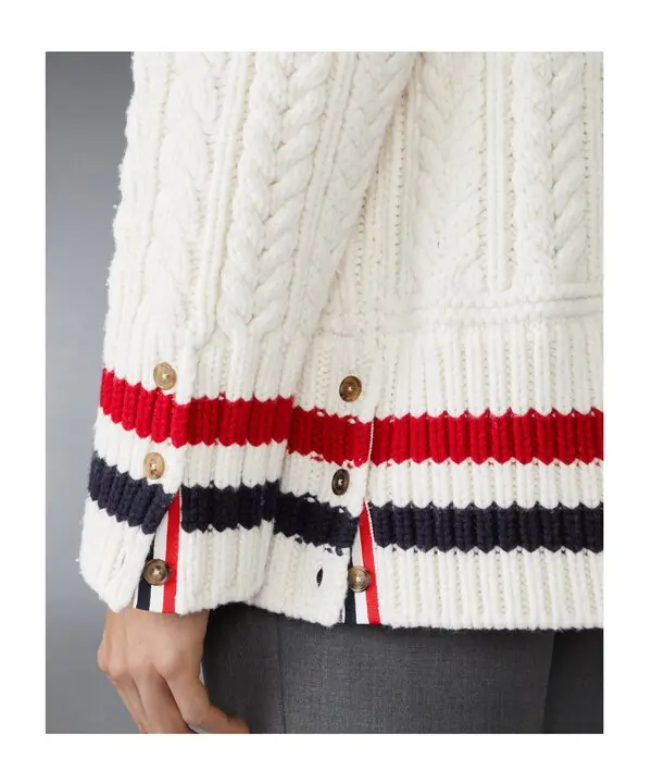 Thom Browne Merino-wool Fair Isle Cable-knit Pullover - No