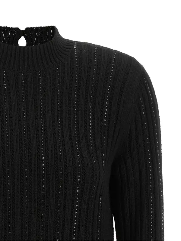 TWINSET Mock Neck Knit Mini Dress