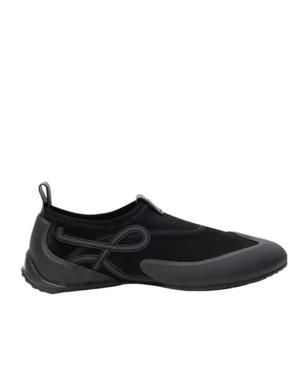 Loewe Grip Aqua Shoe In Stretch Suede And Tpu