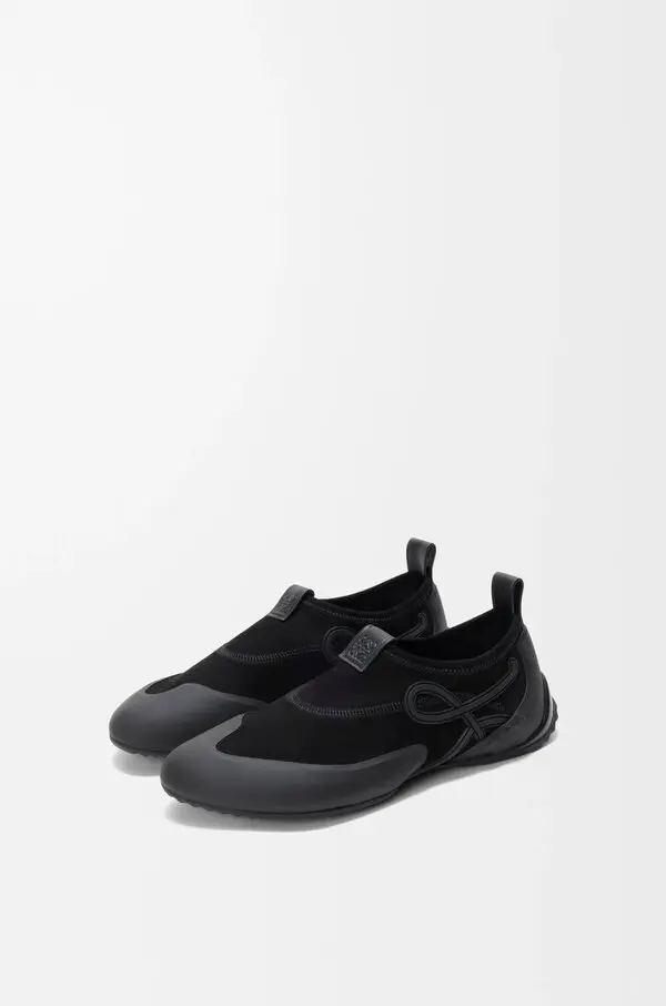 Loewe Grip Aqua Shoe In Stretch Suede And Tpu