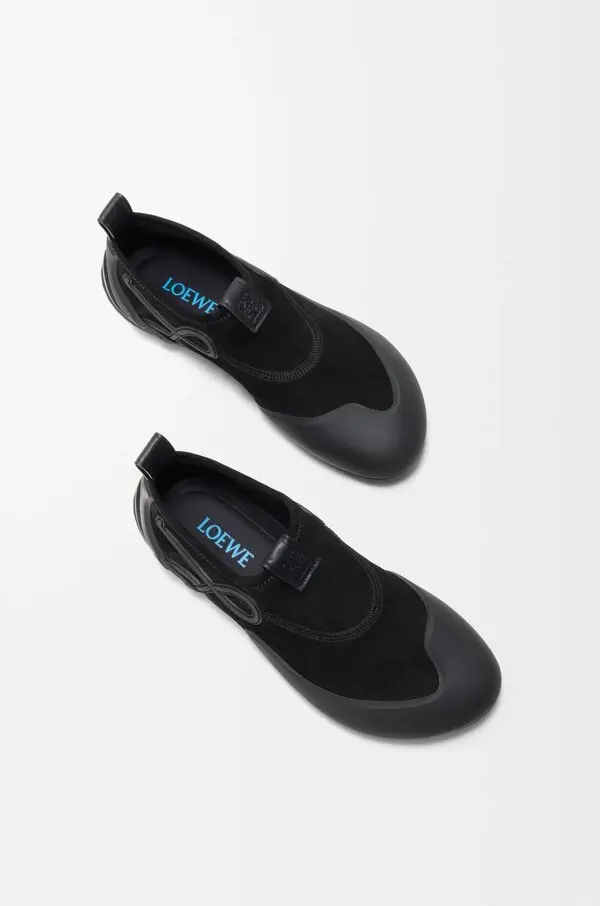 Loewe Grip Aqua Shoe In Stretch Suede And Tpu