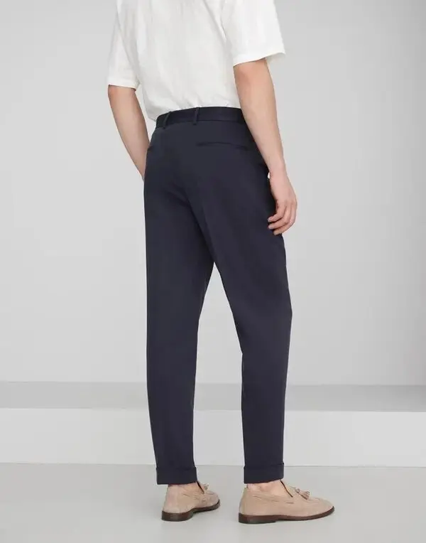 Brunello Cucinelli Mid-rise Tapered Silk Chinos