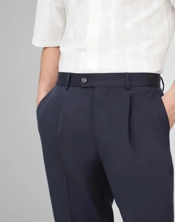 Brunello Cucinelli Mid-rise Tapered Silk Chinos
