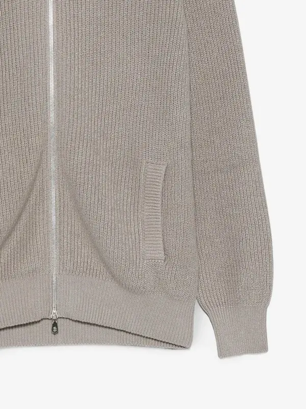 Brunello Cucinelli Ribbed-knit Zip-up Cardigan