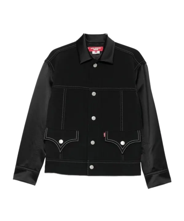 Junya Watanabe X Levi's Contrast-panel Contrast-stitch Jacket - Black