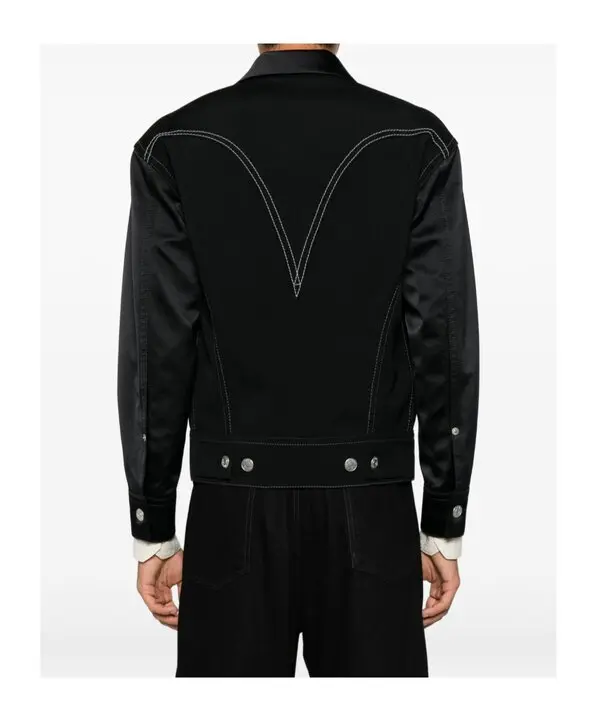 Junya Watanabe X Levi's Contrast-panel Contrast-stitch Jacket - Black