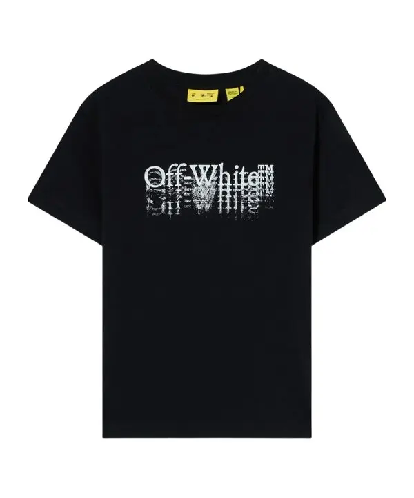 Off-White Big Bookish Logo-print Cotton T-shirt - Black