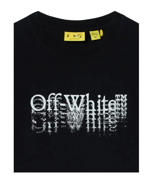 Off-White Big Bookish Logo-print Cotton T-shirt - Black