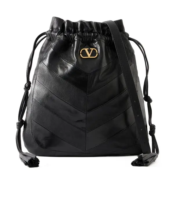 Valentino Garavani Drawstring Shoulder Bag - Black