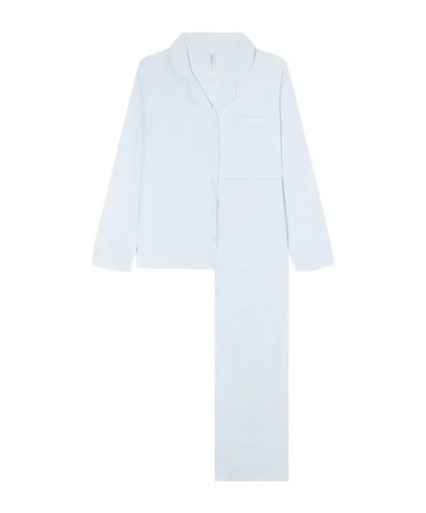 SKIMS Ribbed Pajama Set - Blue