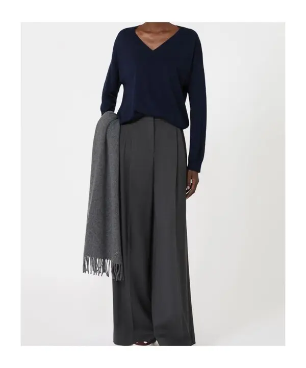 Max Mara Soft Wool And Cashmere Sweater Navy