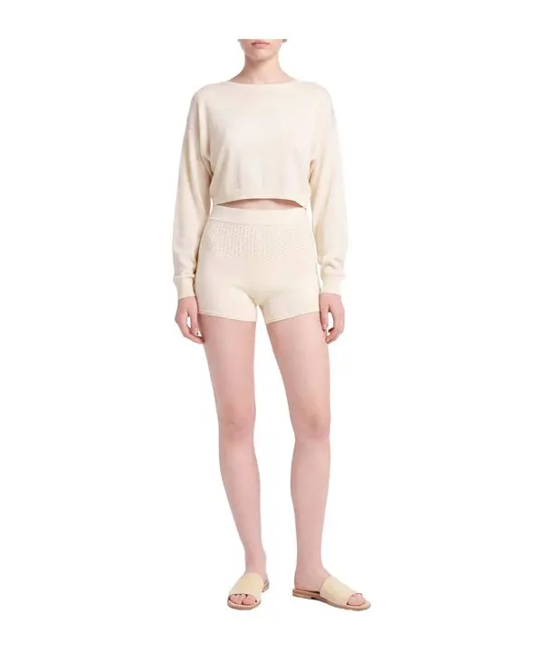 Max Mara Solid-colored Knit Shorts