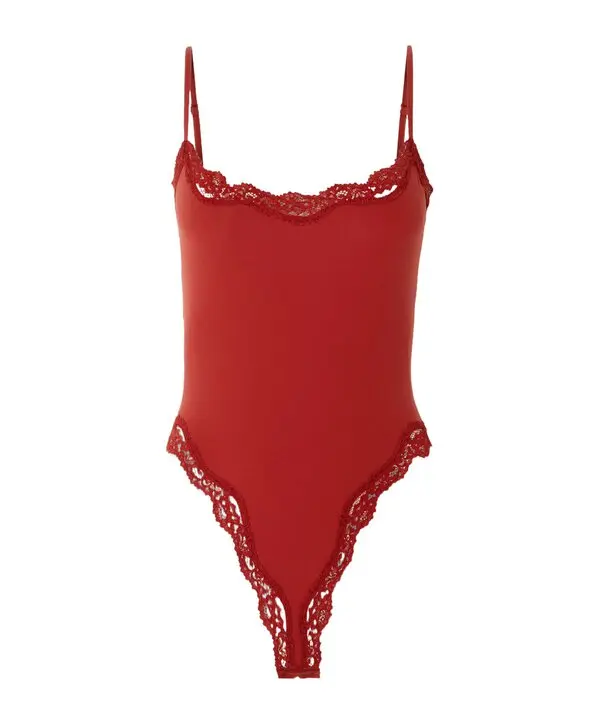 SKIMS Suspender Bodysuit - Red