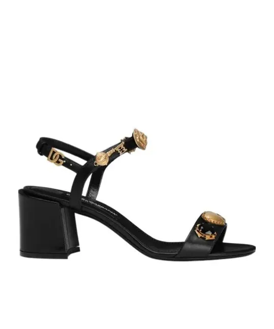Dolce & Gabbana 60mm Block-heel Embellished Sandals - Black