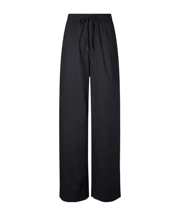 SKIMS Cotton-blend Straight-leg Pants - Black