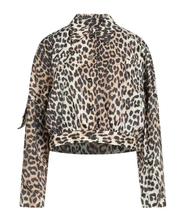 GANNI Leopard-print Casual Jacket