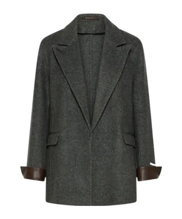 Marella Colimbo Logo Patch Blazer - Gray