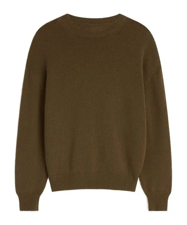 Phoebe Philo Cashmere Crew-neck Sweater - Khaki