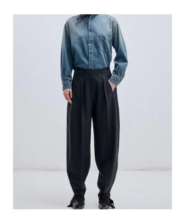 DARKPARK Taylor Wool Sailor Trousers - Black