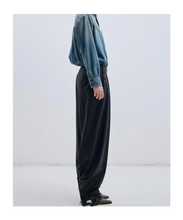 DARKPARK Taylor Wool Sailor Trousers - Black
