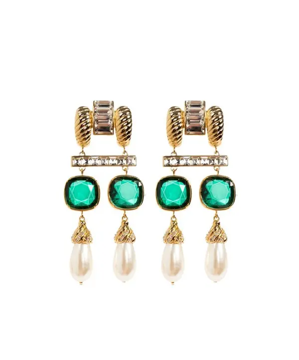 Valentino Garavani Hypergoutte Embellished Earrings - Green