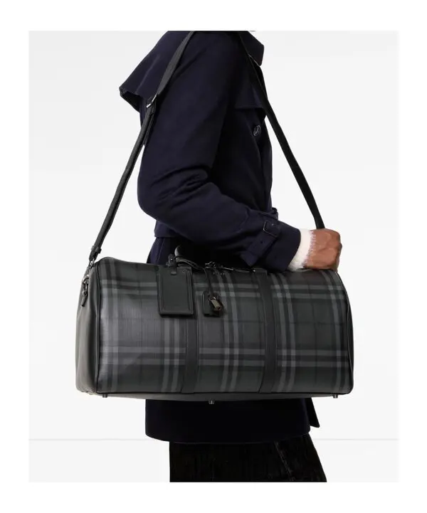 Burberry City Check Holdall - Iron-gray