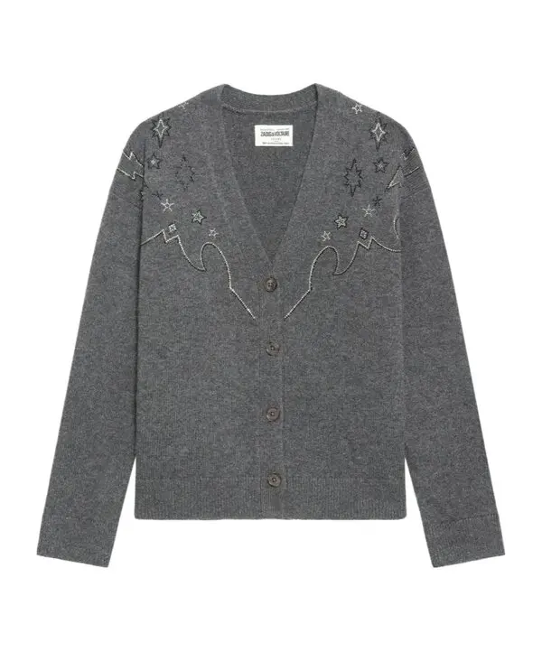 Zadig&Voltaire Voltaire Mirkaz Embellished Cardigan - Anthracite