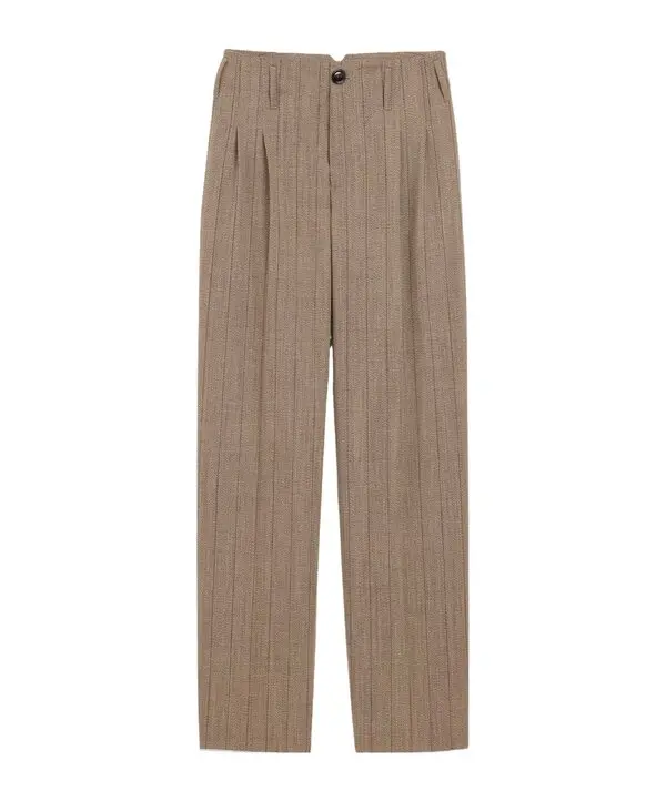 AMI Paris Wool Striped Two-pleats Trousers