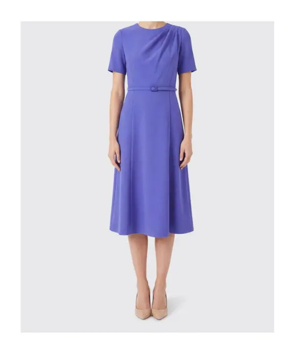 Carolina Herrera Draped Belted Midi Dress
