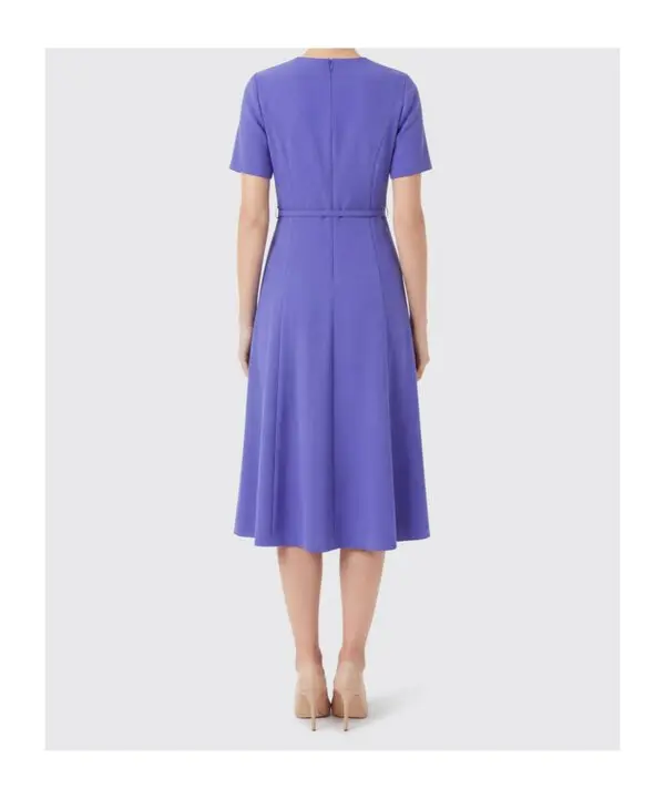 Carolina Herrera Draped Belted Midi Dress