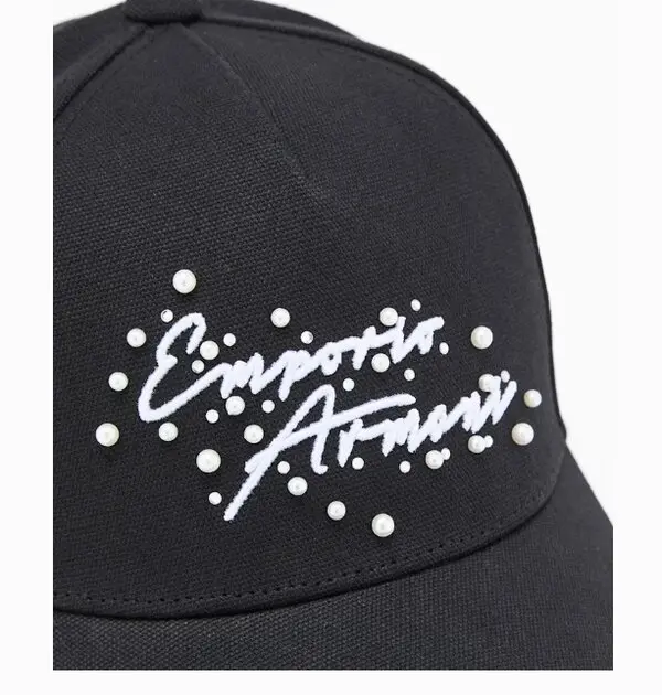 Emporio Armani Embellished Logo Baseball Hat