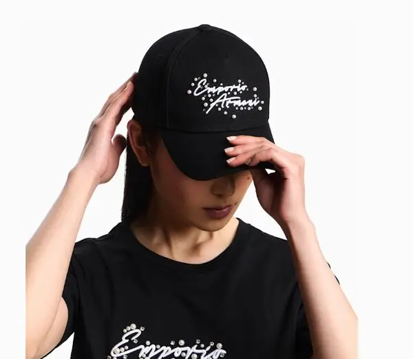 Emporio Armani Embellished Logo Baseball Hat