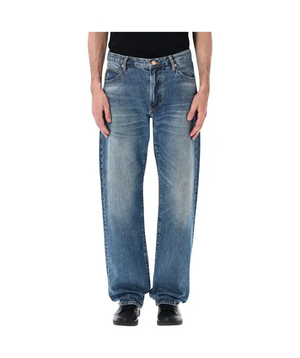 Emporio Armani Faded Straight-leg Jeans