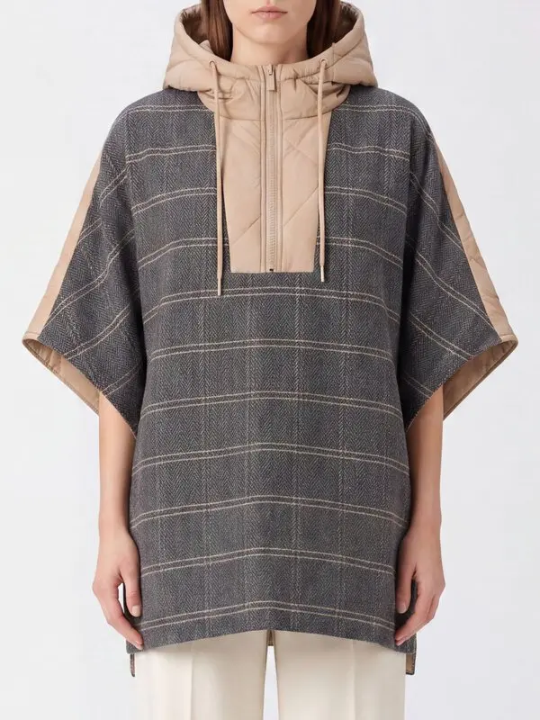 TWINSET Hooded Quilted Cape