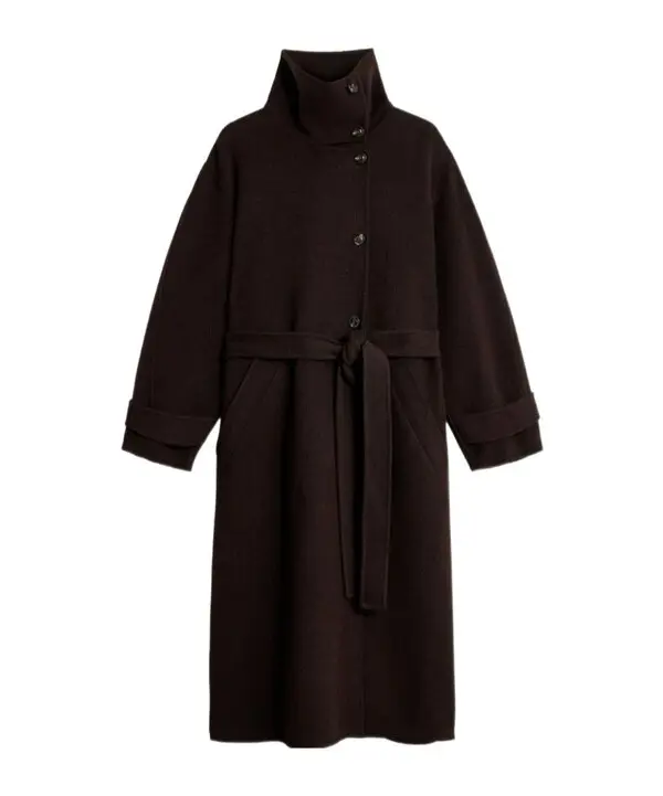 Soeur James Belted Button-up Coat