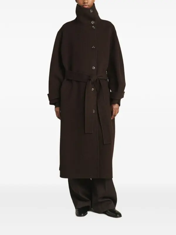 Soeur James Belted Button-up Coat
