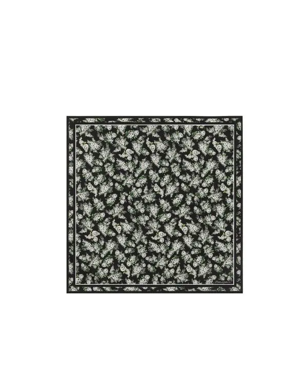 Dolce & Gabbana 70x70 Small Flower Bouquet-print Silk Twill Scarf - Multicolor