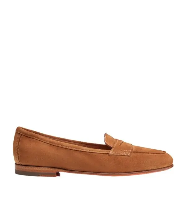 Santoni Round-toe Penny Loafers - Brown