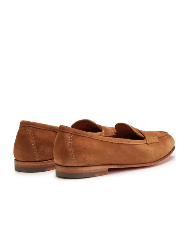 Santoni Round-toe Penny Loafers - Brown