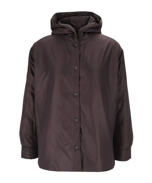 Aspesi Long Sleeved Press-stud Hooded Jacket - Brown
