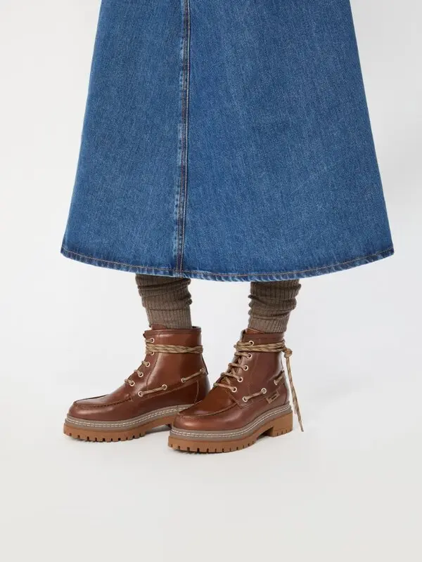 Max Mara Wkapantone Lace-up Ankle Boots