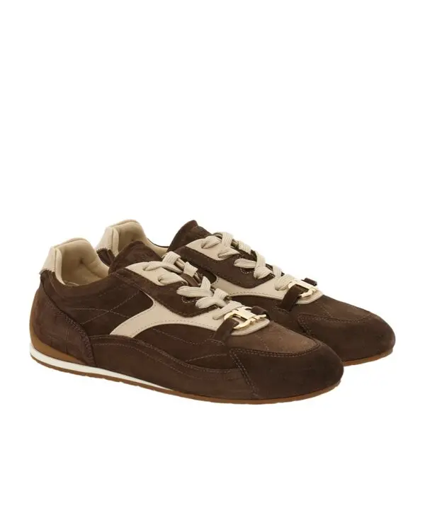 FERRAGAMO Gancini Ornament Sneaker - Ebony