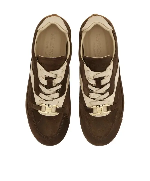 FERRAGAMO Gancini Ornament Sneaker - Ebony